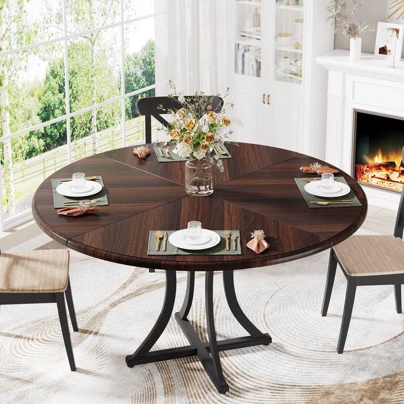 17 Stories Artington 47.24" Round Dining Table Circle Dinner Table for Kitchen, Dining Room ...